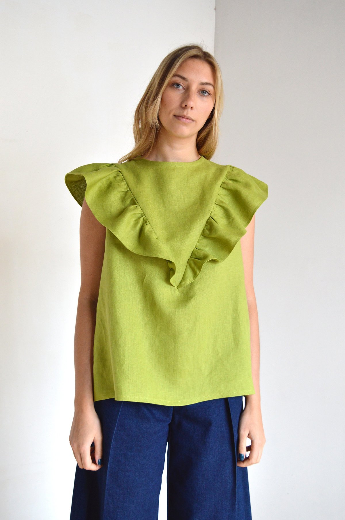 Eliza Faulkner Prairie Top - Green | Garmentory