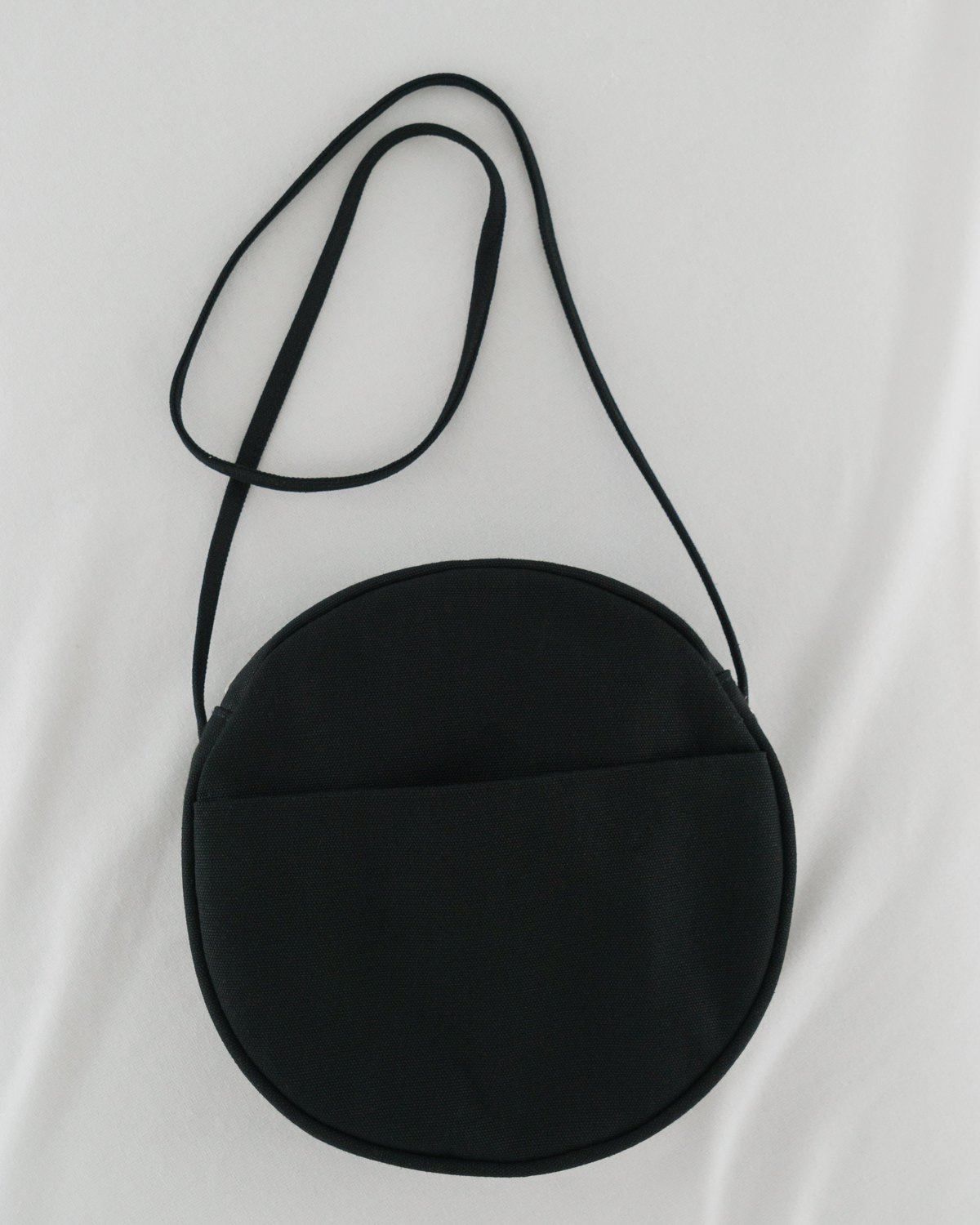 BAGGU Medium Canvas Circle Purse - Black | Garmentory