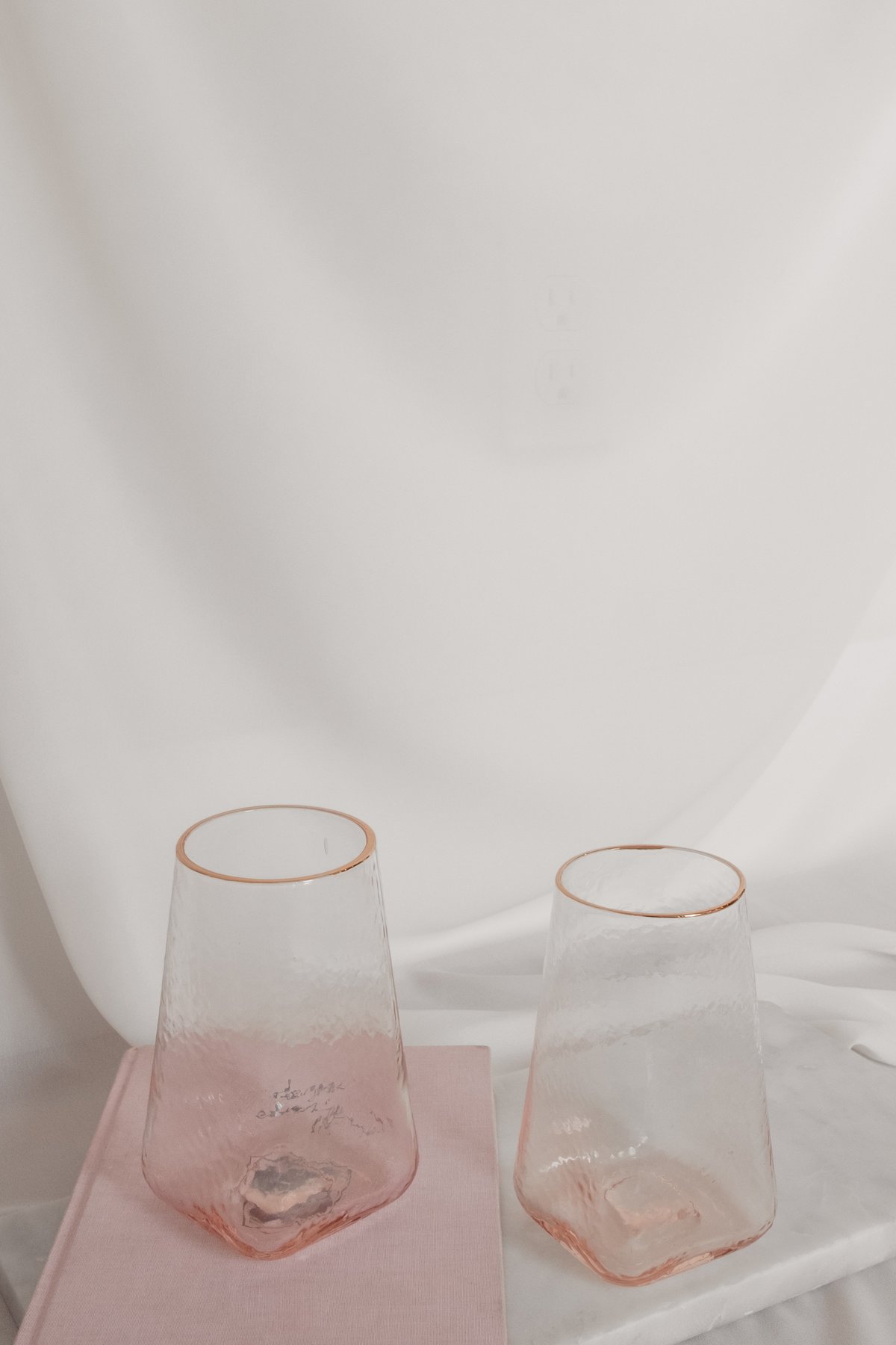 BETWEEN TEN Set of 6 Large Glassware - Rose Pink | Garmentory
