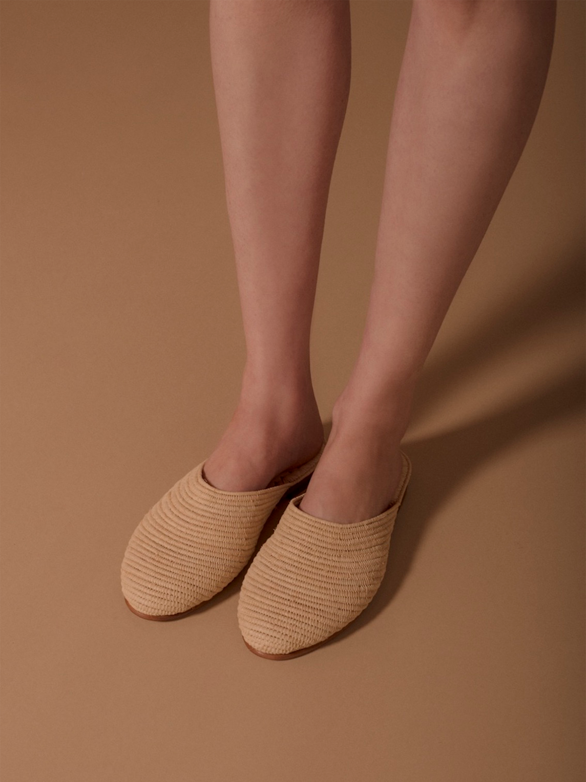 Folk Fortune Raffia Slides - Natural | Garmentory