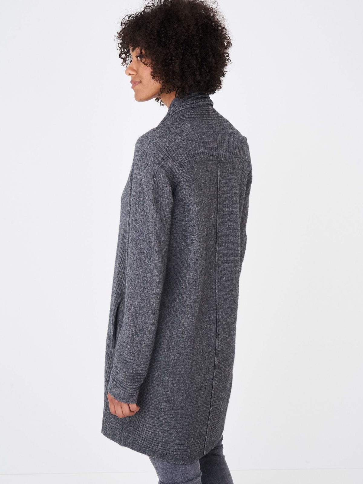 Repeat Cashmere Cardigan Long rib knit - med grey | Garmentory