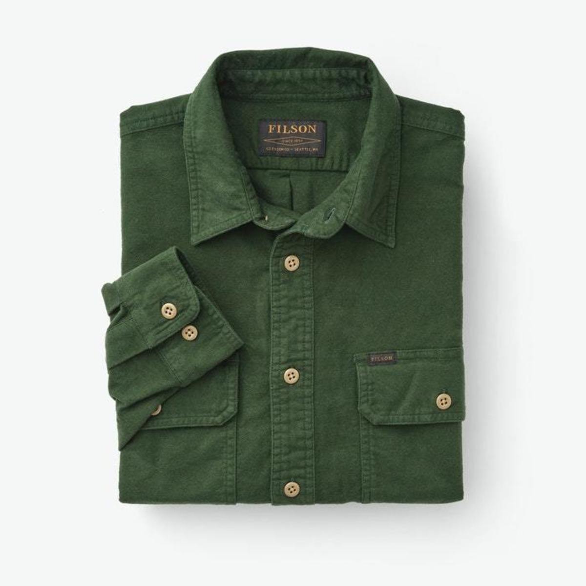 Filson Field Flannel Shirt - Dark Moss | Garmentory