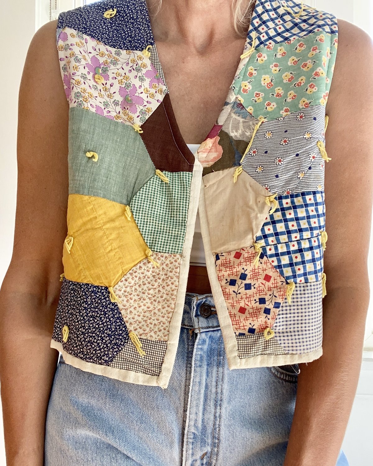 Vintage Patchwork Vest | Garmentory
