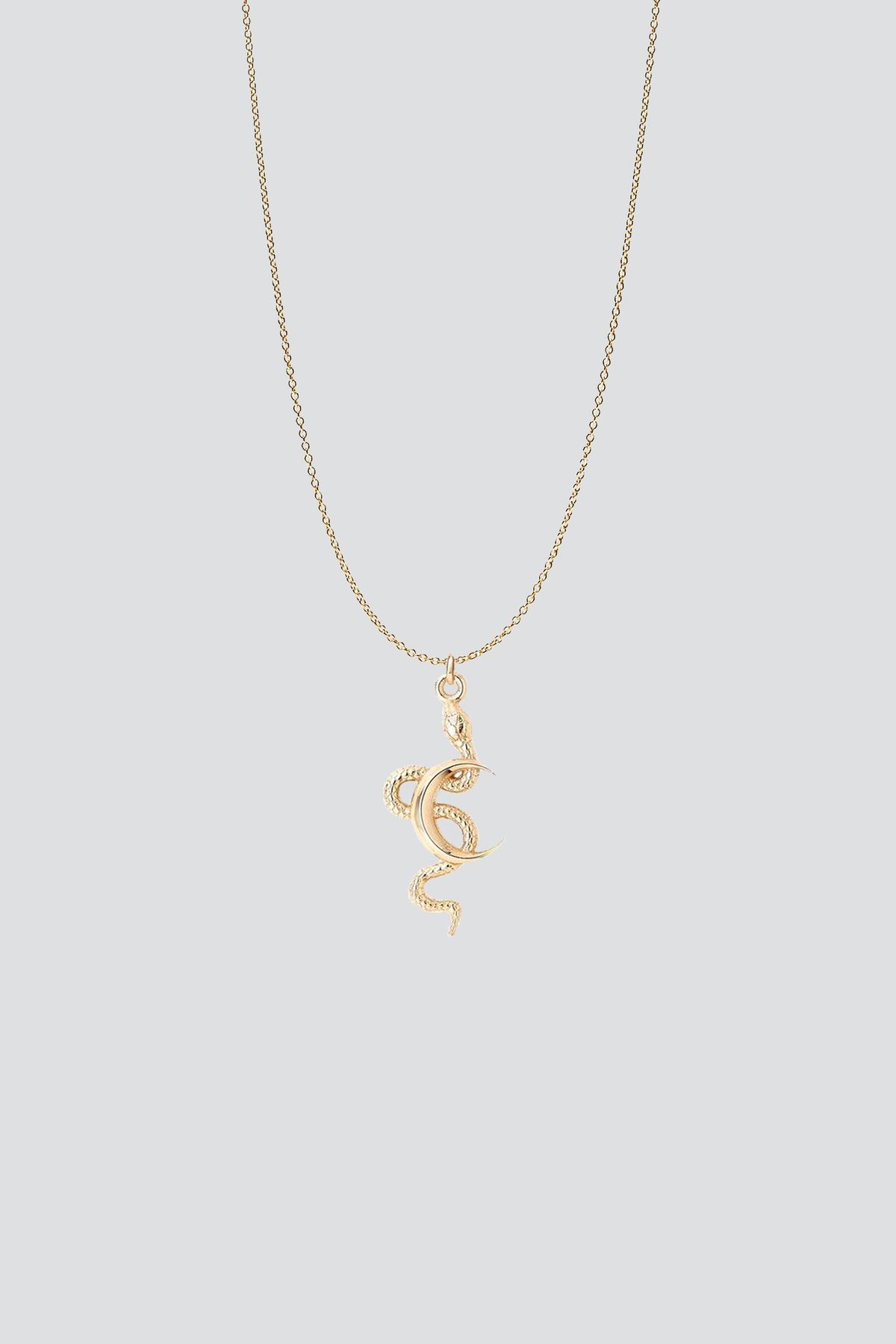 Talon Snake Moon Necklace - Gold | Garmentory