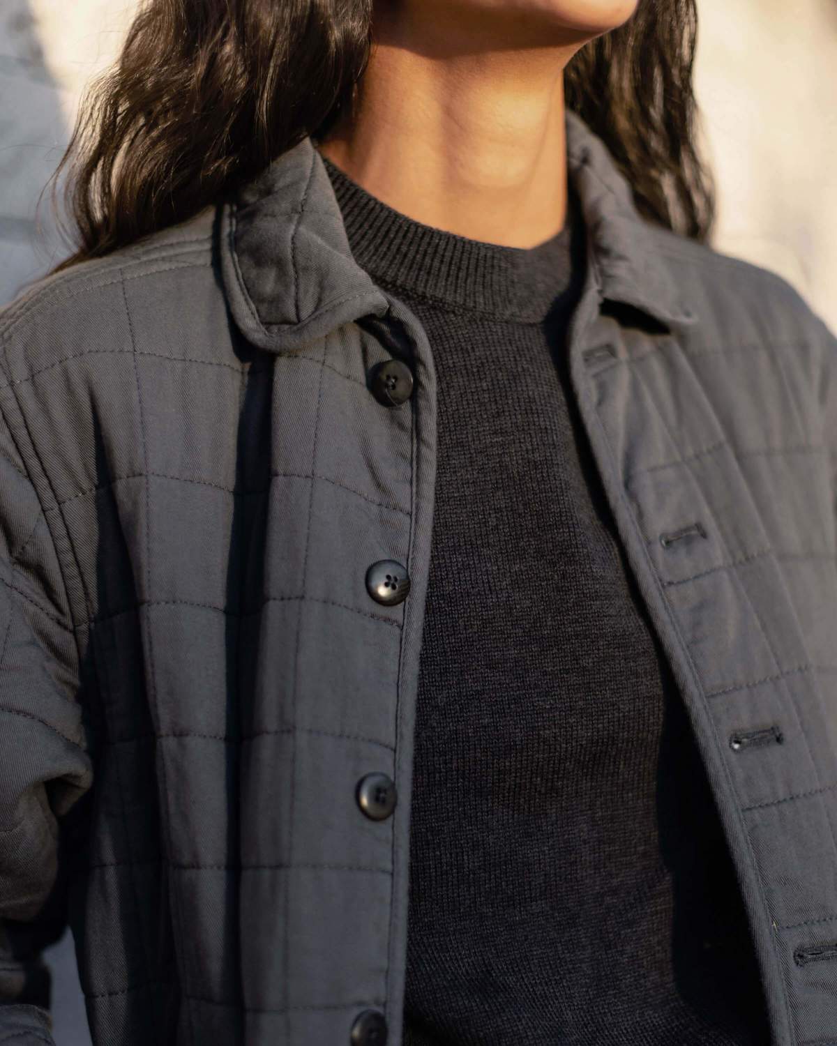 Quilted Kite Jacket Ink- Navy Blue | Garmentory