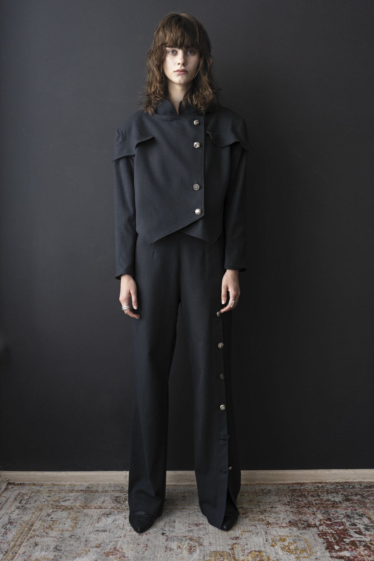 LVIV VINTAGE BUTTONS SUIT - Black | Garmentory