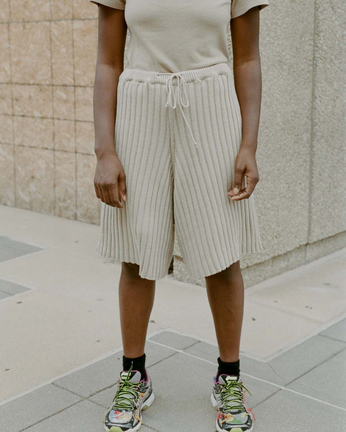 Baserange Kai Short - Sand Melange | Garmentory