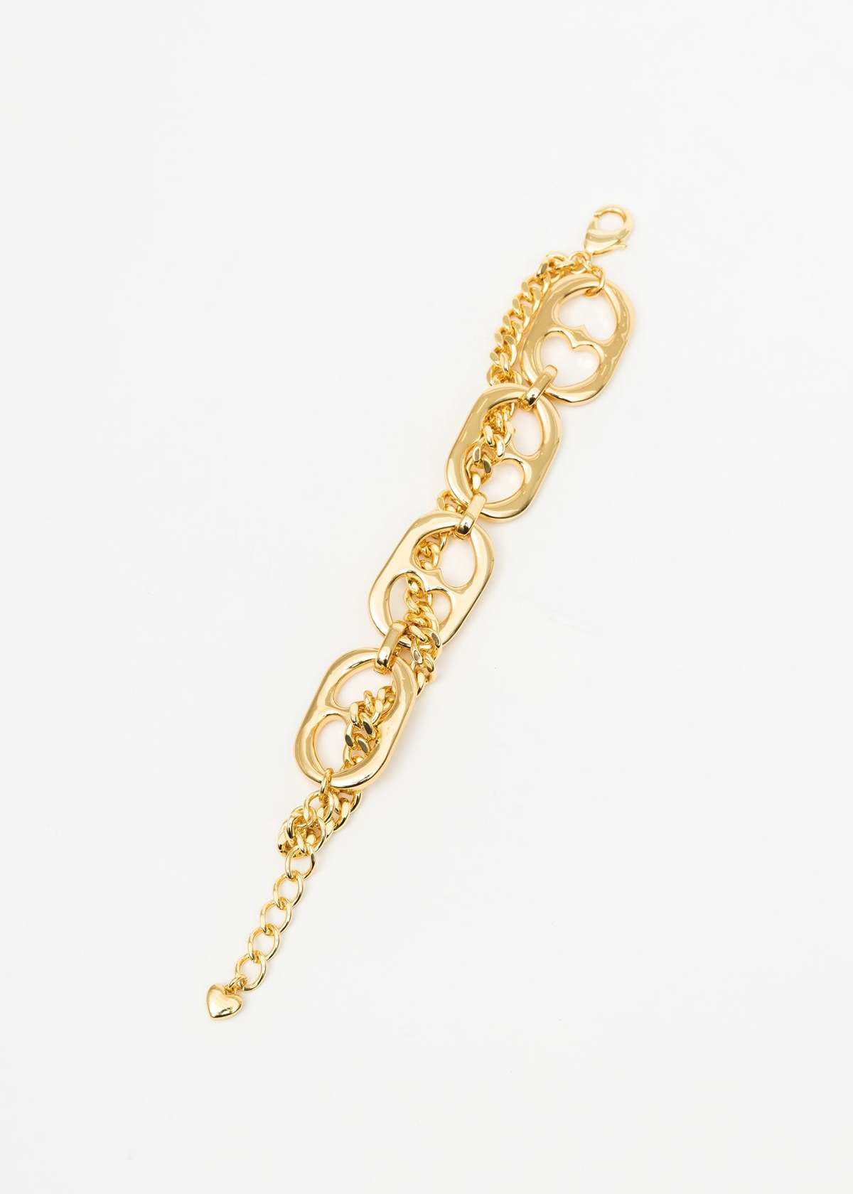 DEPARTMENT Chains And Two Way Hearts Bracelets - Gold | Garmentory