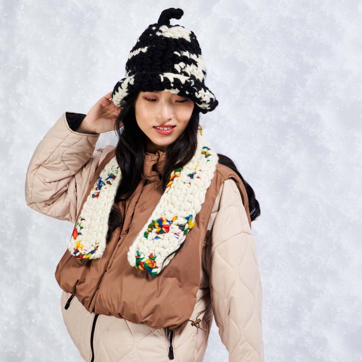 Mischa Lampert lego scarf - Cream | Garmentory