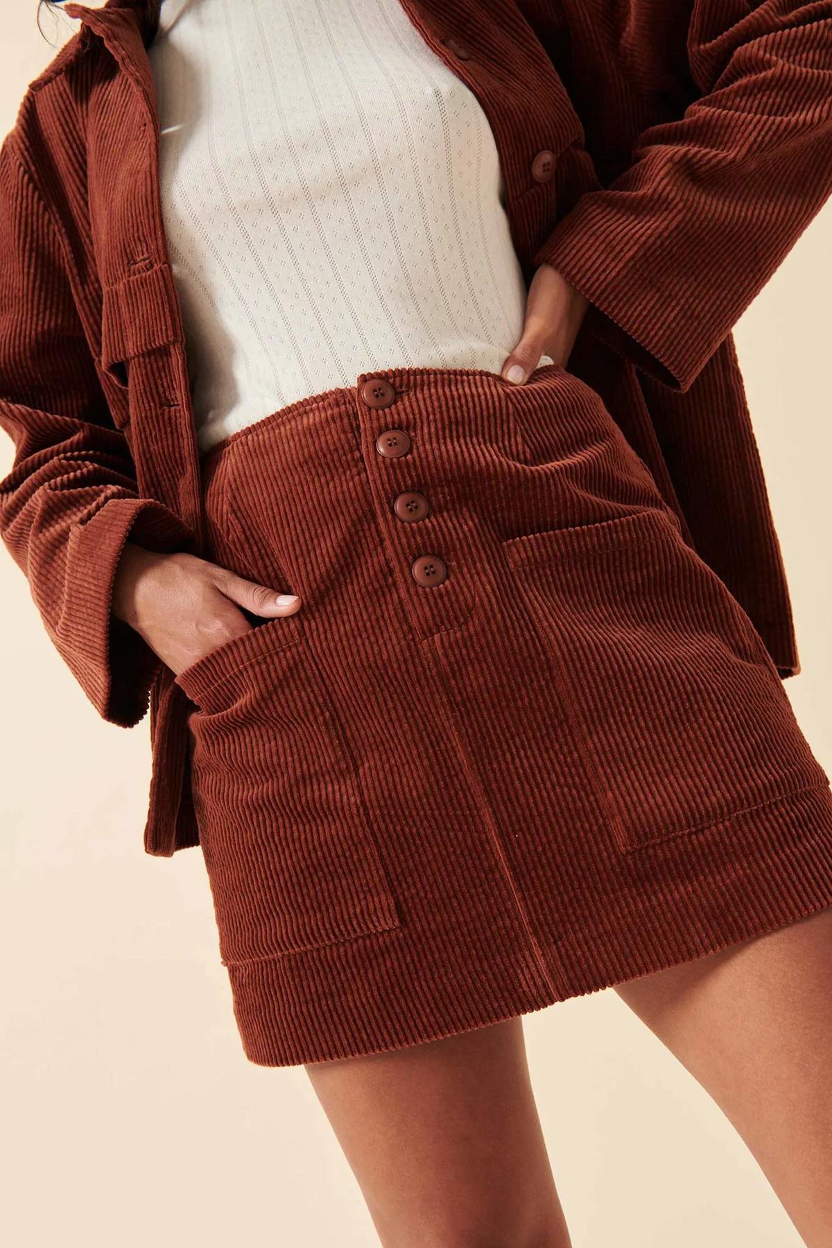 Rollas Francoise Cord Mini Skirt | Garmentory
