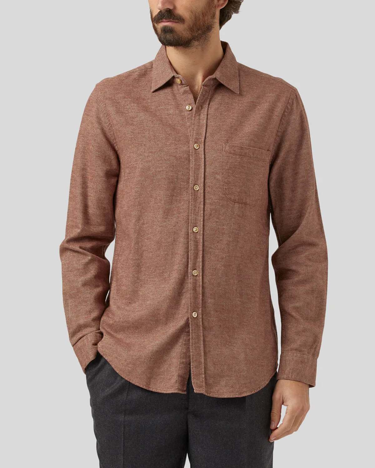 Portuguese Flannel Teca Flannel Shirt - Cinnamon | Garmentory