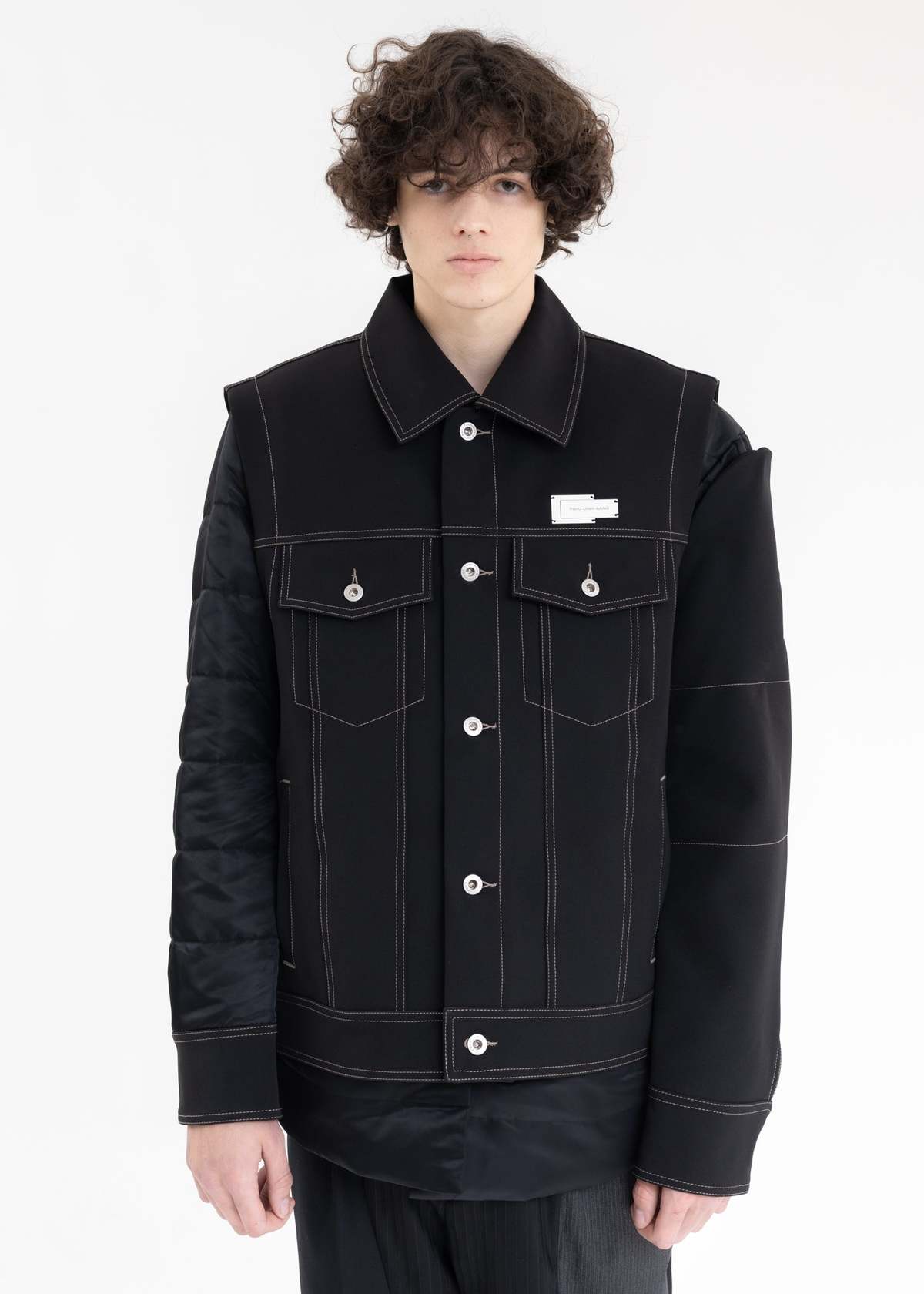 Feng Chen Wang Detachable Two-piece Jacket - Black | Garmentory