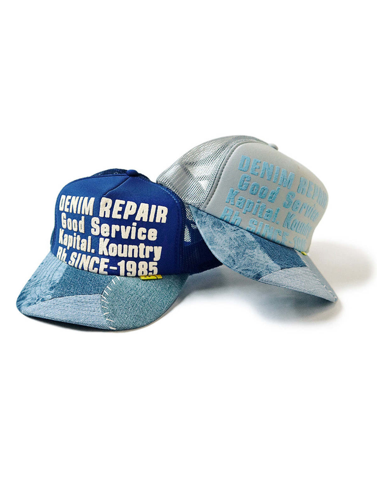Kapital Denim Repair Service Denim Reconstruction Truck Cap - Gray ...
