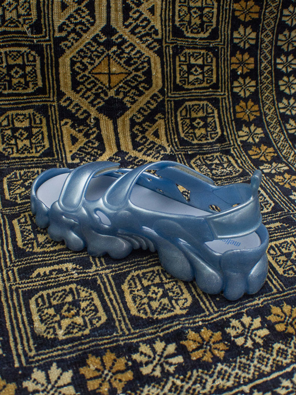 Collina Strada x Melissa Puff Sandal - Glitter Blue | Garmentory