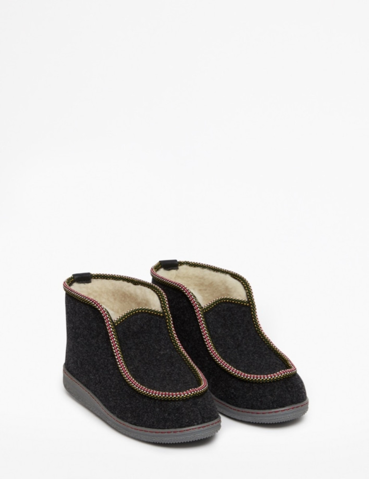 Penelope Chilvers Inuit Felt Slipper - Charcoal | Garmentory