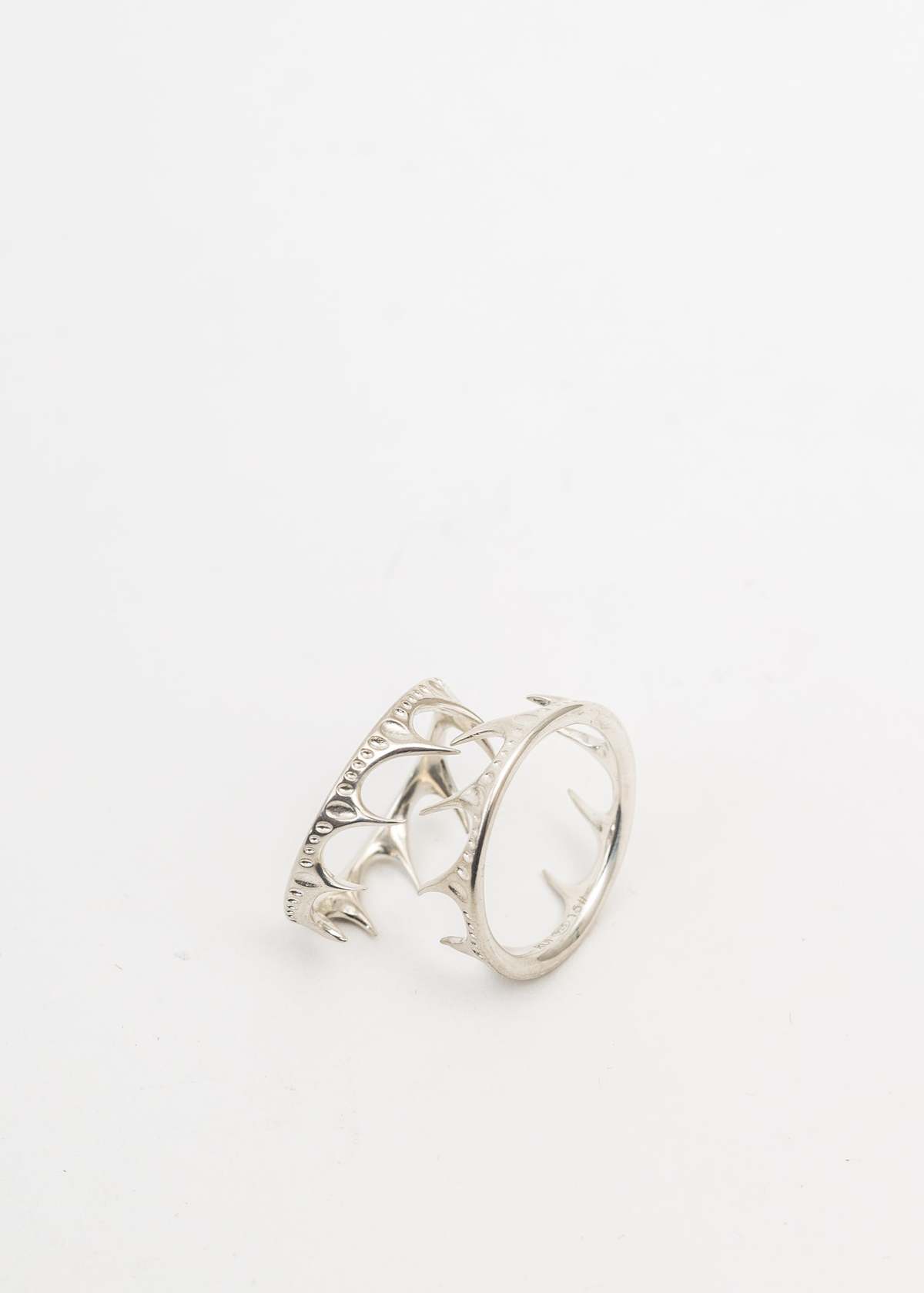 Rui SILVER THORNS DOUBLE RINGS - SILVER | Garmentory