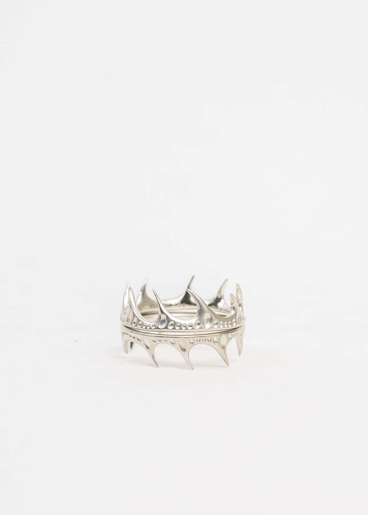 Rui SILVER THORNS DOUBLE RINGS - SILVER | Garmentory