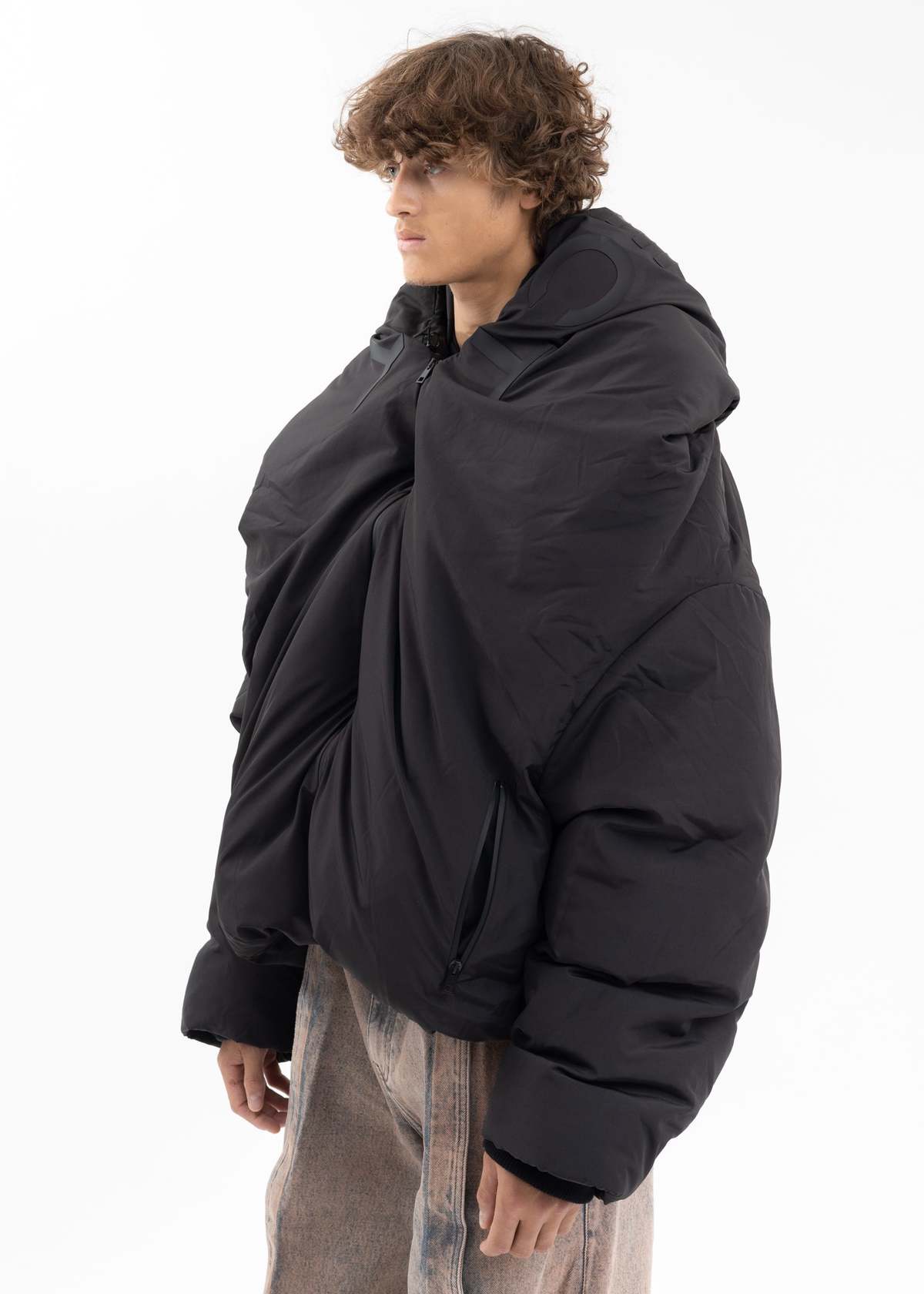 Y/project MONSTER PUFFER JACKET - BLACK | Garmentory